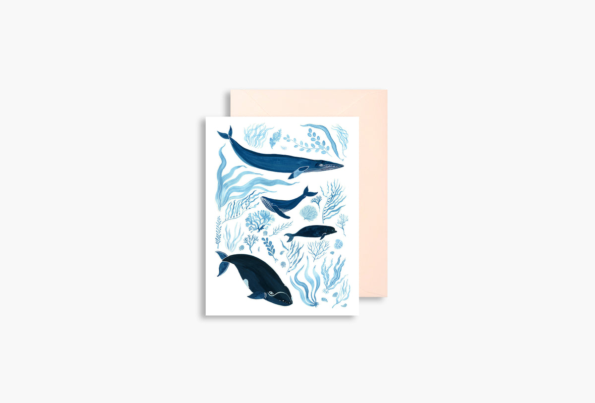 Blue Whales Card – Old Salt Studio